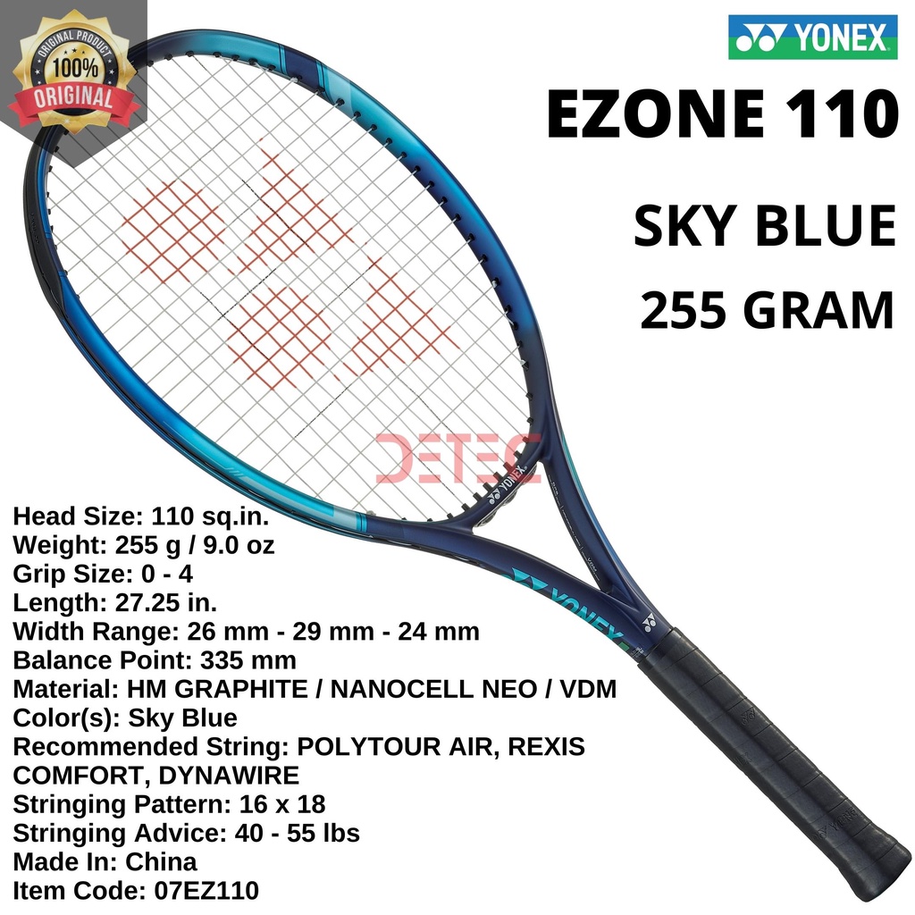 Yonex EZONE 110 255g Sky blue - raket tenis | Detec